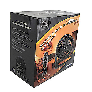Optimus 8" Turbo High Performance Air Circulator Fan, SMSLL, Black