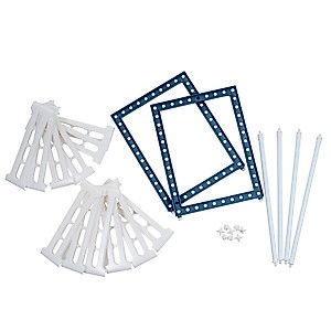 Stalwart Adjustable Under Sink Shelf Organizer Unit, 11.325"x17.75"x15.325", White & Gray