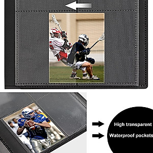4 Pockets Card Binder, Trading Card Album Folder Double-Sided 160 Side Waterproof Loading Card Collectors Album for Trading Cards/Sports Card/Game Cards OS1120BK