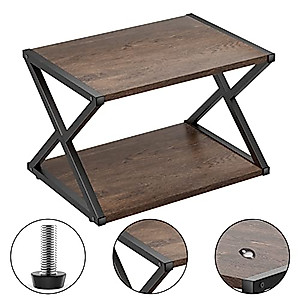 Makigahara Home Printer Stand for Desk, Desk Shelf Organizer Wood, Desktop Organizer with Anti Skid Pads, 2 Tiers Desk Organizers and Storage