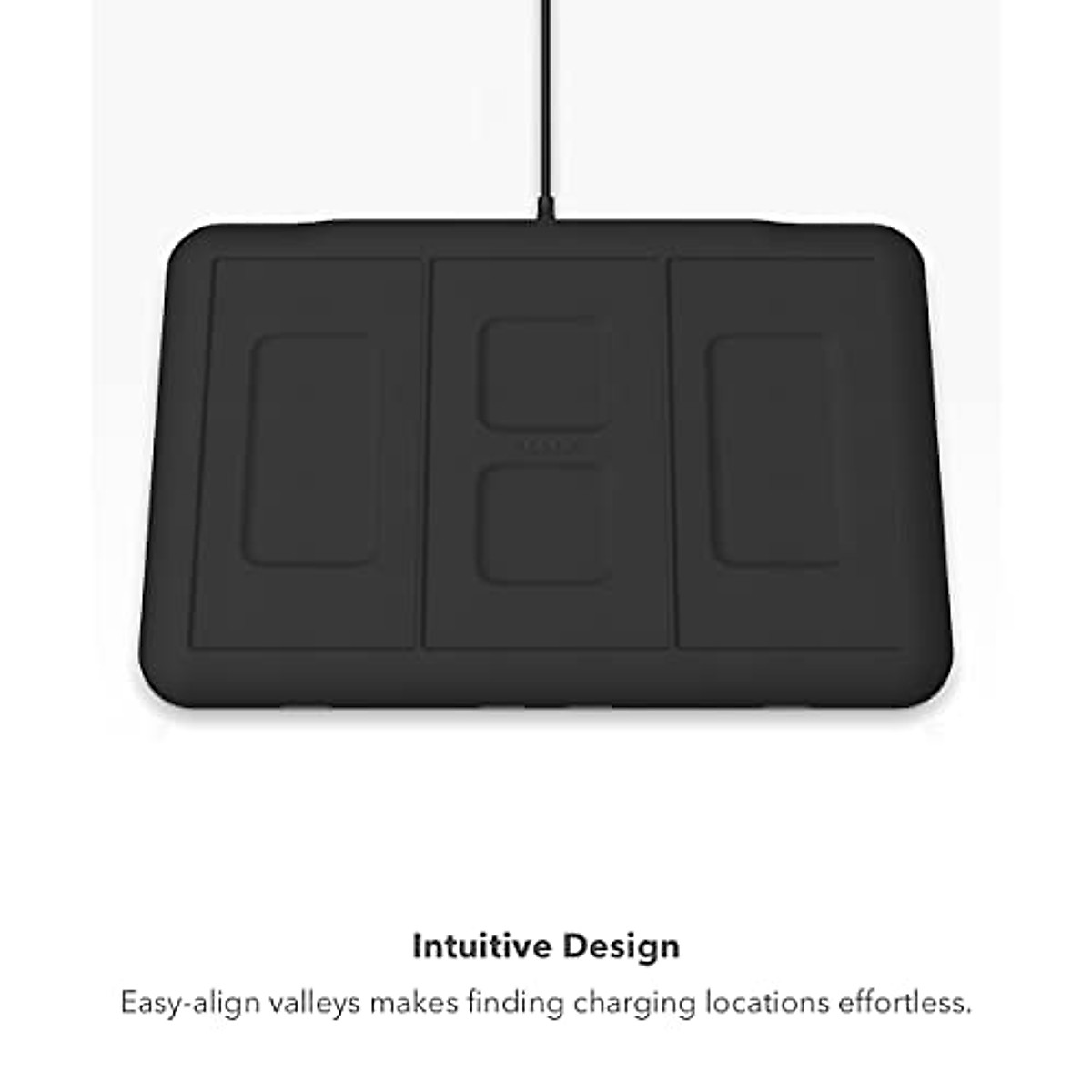 mophie 4-in-1 Wireless Charging Mat for Apple iPhone, AirPods & Watch, Samsung Galaxy, Google Pixel, and All Qi-Enabled Devices, Additional USB-A Port, Intuitive Design, Includes Apple Watch Adapter