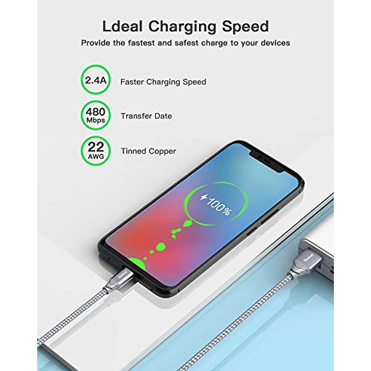 Siwket Micro USB Charging Cable 10ft, Braided USB A to Micro Android Charger Cable Data Sync Cord for Samsung Galaxy J7,S7,S6,Kindle Fire,Fire HD Tablets,PS4 Controller,Sony,HTC,LG,Motorola,Huawei