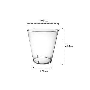 Party Essentials 20 Count Hard Plastic 2 oz Spider Print Halloween Shot Glasses, Clear/Black