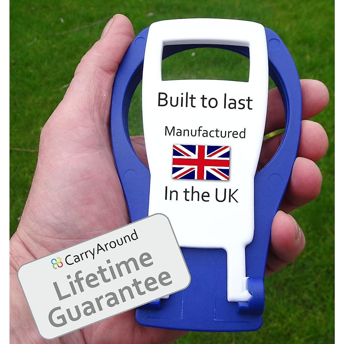 CarryAround Fold Away Cup Carrier/Caddy [Made in UK] Take-Out Coffee Soft Drink Pint Beer Beverage Holder, Sturdy Reusable Pocket Size, Festival Sports Gigs - Easy & Safe - hot Drinks, 2,3,4 Cups