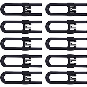 CUTESAFETY Sliding Cabinet Locks - Baby Proofing Cabinets with Adjustable Child Safety Lock - Childproof Latches for Knobs,Handles on Kitchen Doors,Storage Door,Cupboard,Closet,Dresser (Black, 10)