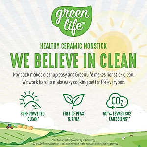 GreenLife Tri-Ply Stainless Steel Healthy Ceramic Nonstick, 10 Piece Cookware Pots and Pans Set, PFAS-Free, Multi Clad, Induction, Dishwasher Safe, Oven Safe, Silver