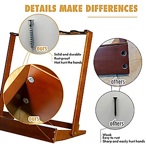 verovita Guitar Stand Rack for Multiple Guitars, 6 holder wood Guitar Stand Folding Guitar Rack for Classical Acoustic, Electric, Bass Guitar Display