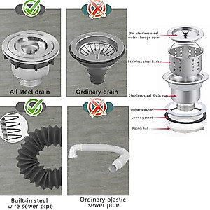 Stainless steel single bowl kitchen sinks,utility freestanding dish tub for kitchen sink,portable sink with hot and cold water,Multifunctional single bowl commercial laundry sink for kitchen,bar,garag