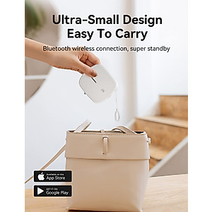 Label Makers Machine with Tape Built-in Cutter Portable Bluetooth Handheld Sticker Printer for Home Office Organization iOS Android Multiple Templates Fonts Icon Mini Inkless Labeler USB Rechargeable