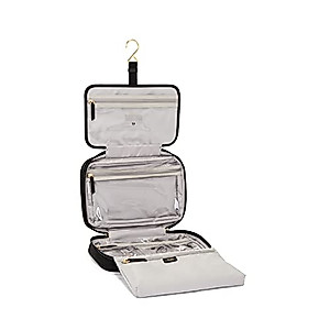 TUMI Voyageur Madeline Cosmetic Bag - Makeup Case Organizers for Travel - Make Up Bag for Packing - Black & Gold