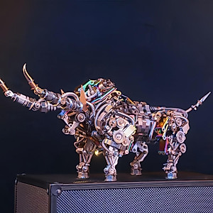 ZUNPINSPACE Adult 3D Metal Puzzles Bison Metal Model Kits 3D Metal Puzzles Mechanical Bulls Building Blocks Difficult DIY Assembly - High-end Gifts for Men