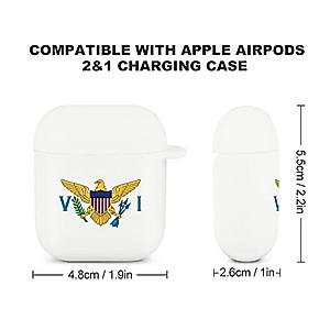 Virgin Islands Flag Earbuds Case Cover For Airpods 1 And Airpods 2 Protective Storage Box