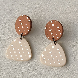 Reusable Silk Screen Polymer Clay Kit Flower Star Snowflake Wave Line Decoration Silk Screen Stencils with Polymer Clay Tools Printing on Clay & Other Jewelry Clay Earrings Decoration