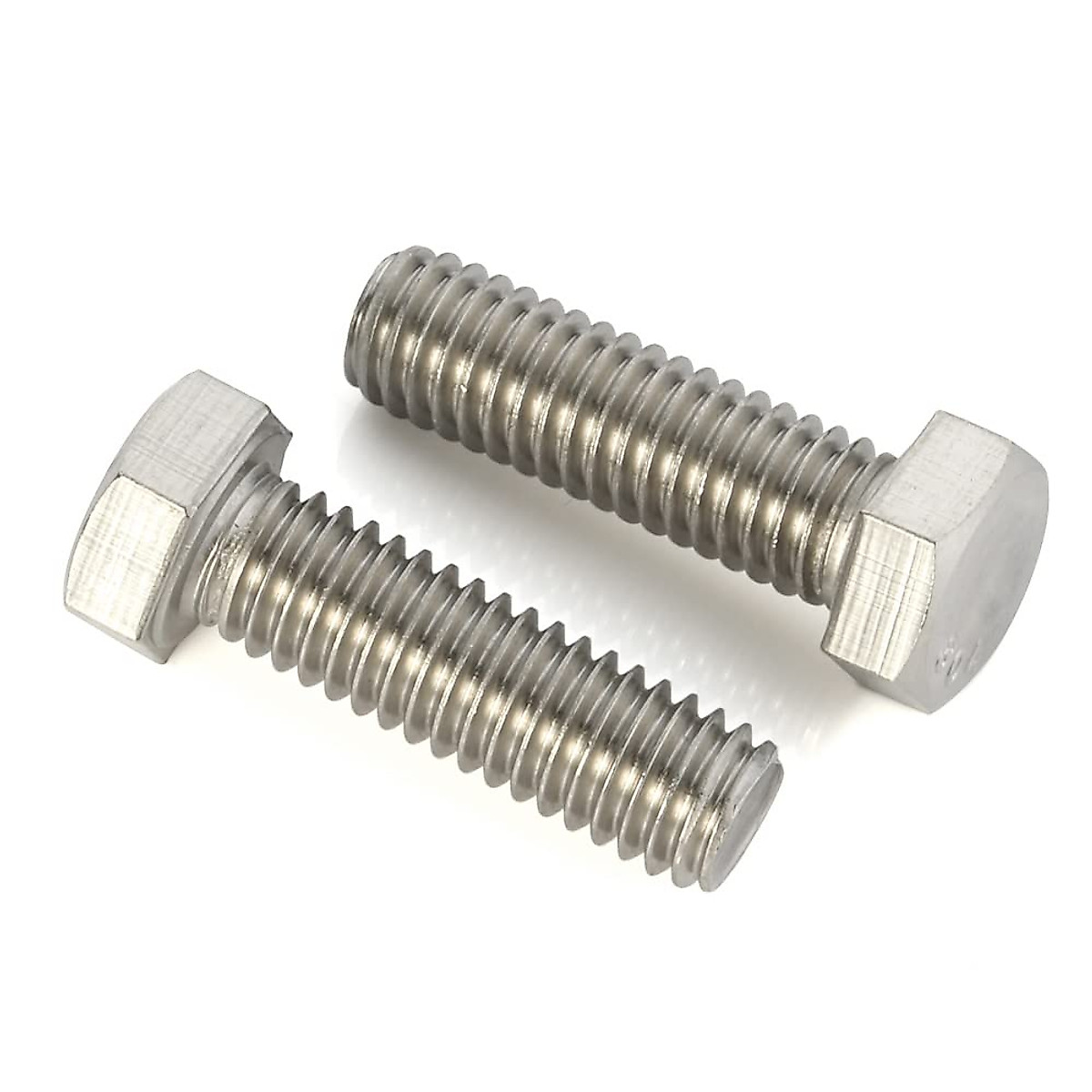 1/4-20 x 3/4" Hex Head Cap Screws Hexagon Bolts, External Hex Drive, Stainless Steel 304, UNC Coarse Thread Fully Threaded, 50 PCS