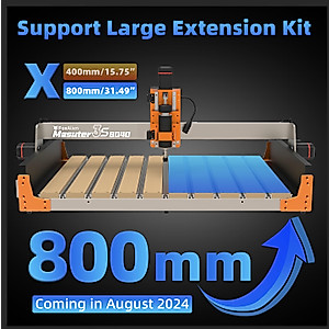 FoxAlien Masuter 3S CNC Router Machine with NEMA 23 Closed-Loop Stepper Motor, 400W Spindle 3 Axis Engraving Milling Machine for Wood Acrylic Aluminum Carving Cutting