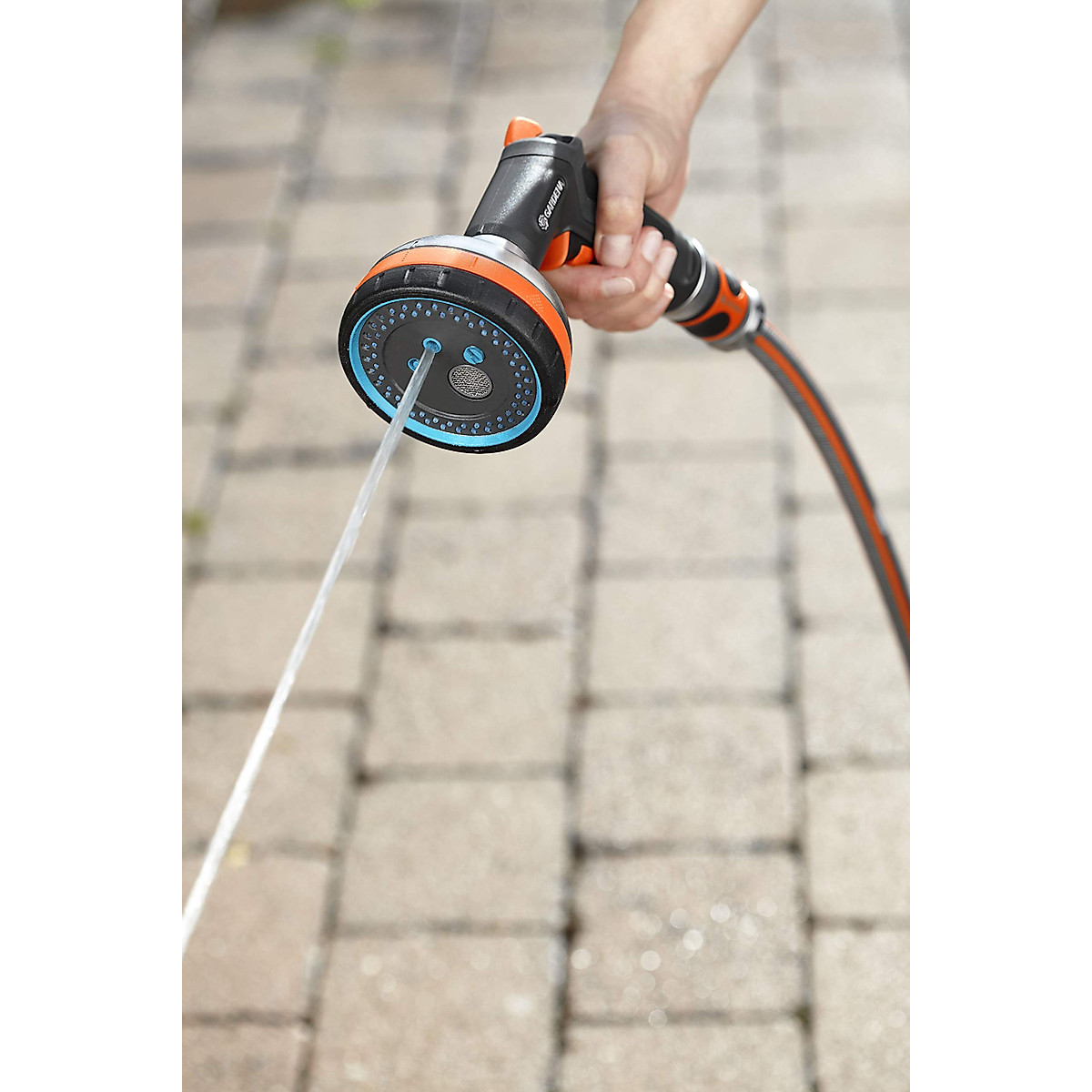 GARDENA 3817M-FP Frost Proof - Premium Metal Multi Sprayer (Five Spray Patterns) + Water Stop