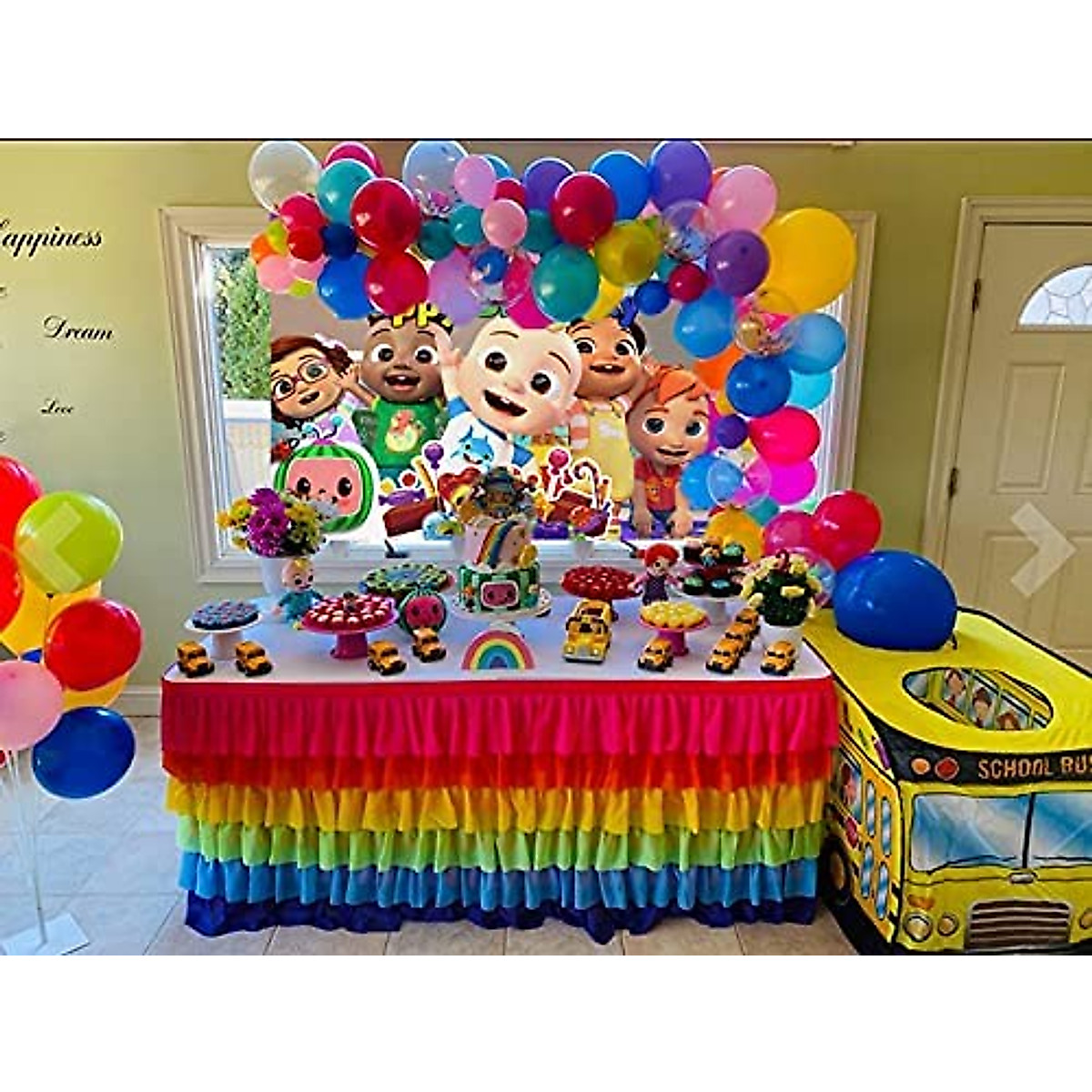 Cartoon Family Photography Backdrop Cartoon Cute Boy Girl Smiley Newborn Baby Shower Photo Props Background Family Theme Birthday Party Supplies Banner Decorations Wall Poster (5x3ft)