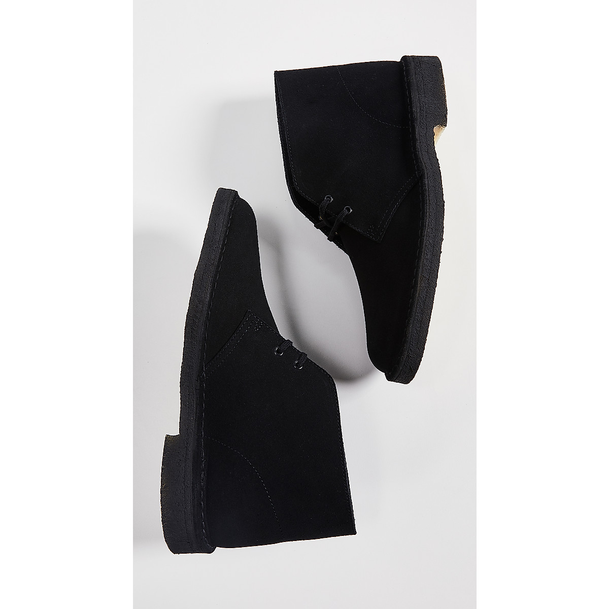 Clarks mens Desert Chukka Boot, Black Suede, 11.5 US