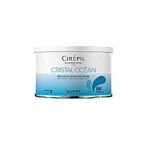 Cirepil - Cristal Ocean - 400g / 14.11 oz Wax Tin - Unscented - Ultra-Fluid Gel Texture - Perfect for Large Body Areas & Sensitive Skins - Rosin & Beeswax Free - Strips Needed