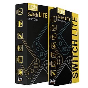 Orzly Carry Case and Comfort Grip in Turquoise for Switch Lite - Bundle