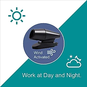 CITKOU 8Pcs Deer Whistles for Vehicles Wind Activated Black