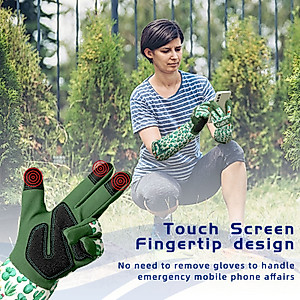 Schwer Long Gardening Gloves for Women,Rose Pruning Gloves with Forearm Protection,Breathable Work Gloves with Touch Screen for Yard & Outdoor Work(Medium 1 pair)