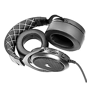 HS70 Pro Thicker Upgrade Quality Earpads - Replacement Ear Cushion Cup Compatible with Corsair HS50 Pro HS60 HS70 HS75 XB Headset, Softer Leather, High-Density Noise Cancelling Foam, Added Thickness