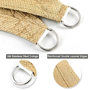 OutdoorLines Rectangle Sun Shade Sails for Patios 10 x 13 ft  Sun UV Blocking Outdoor Canopy, Sunshades for Backyard, Lawn and Garden and All Outdoor Activities, Sand