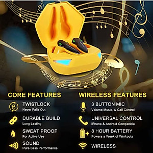 UrbanX YX01 Wireless Earbuds in Ear Bluetooth Headphones for Amazon Kindle Fire Hd with Microphone & Digital Display Ipx7 Waterproof Deep Bass Bluetooth Earbuds for Infinix Note 10 Pro