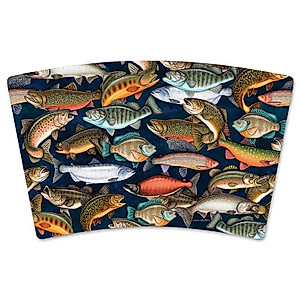 Mugzie Fresh Water Fish Travel Mug with Insulated Wetsuit Cover, 16 oz, Black