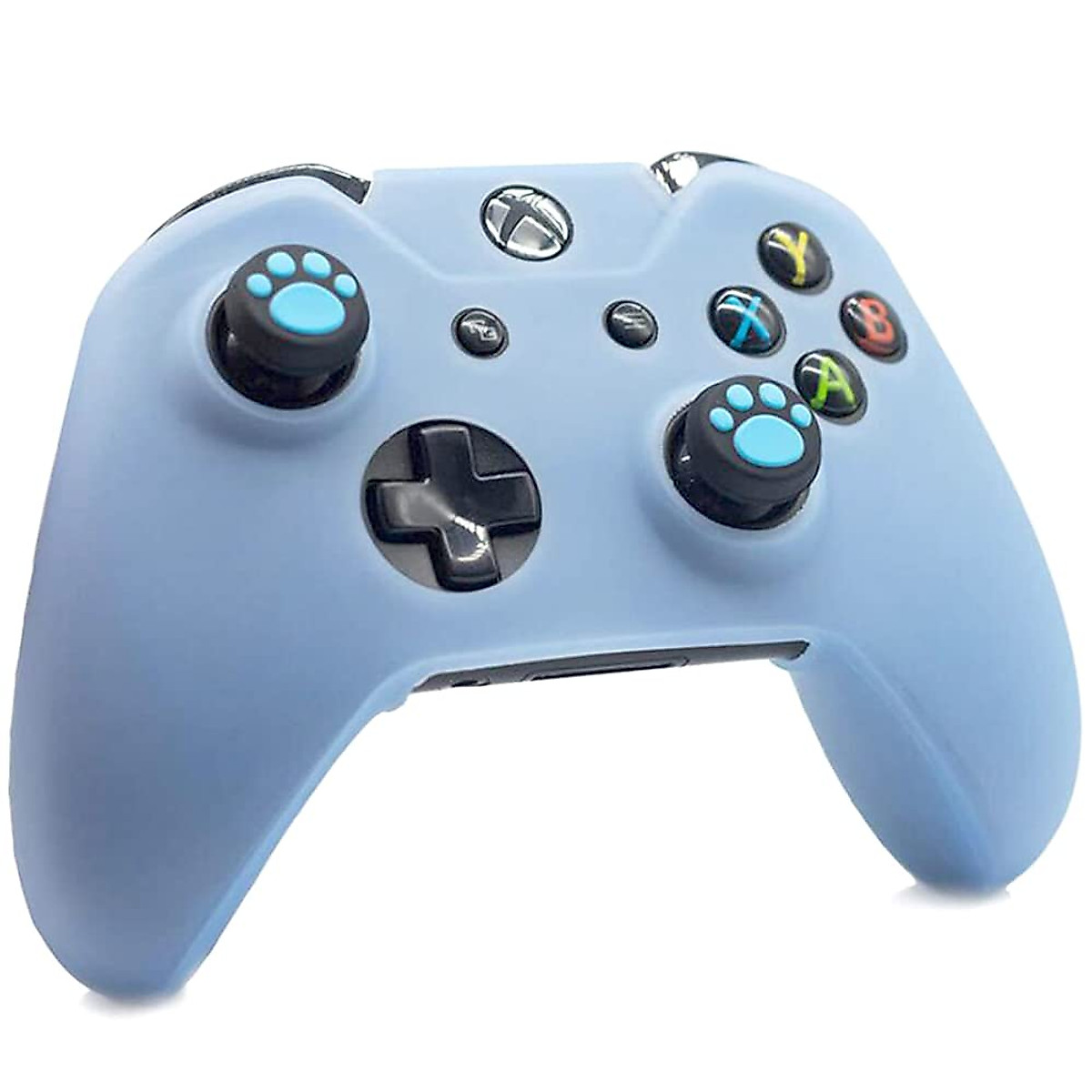 OSTENT Soft Protector Silicone Skin Case Cover Pouch for Microsoft Xbox One Controller - Color Light Blue