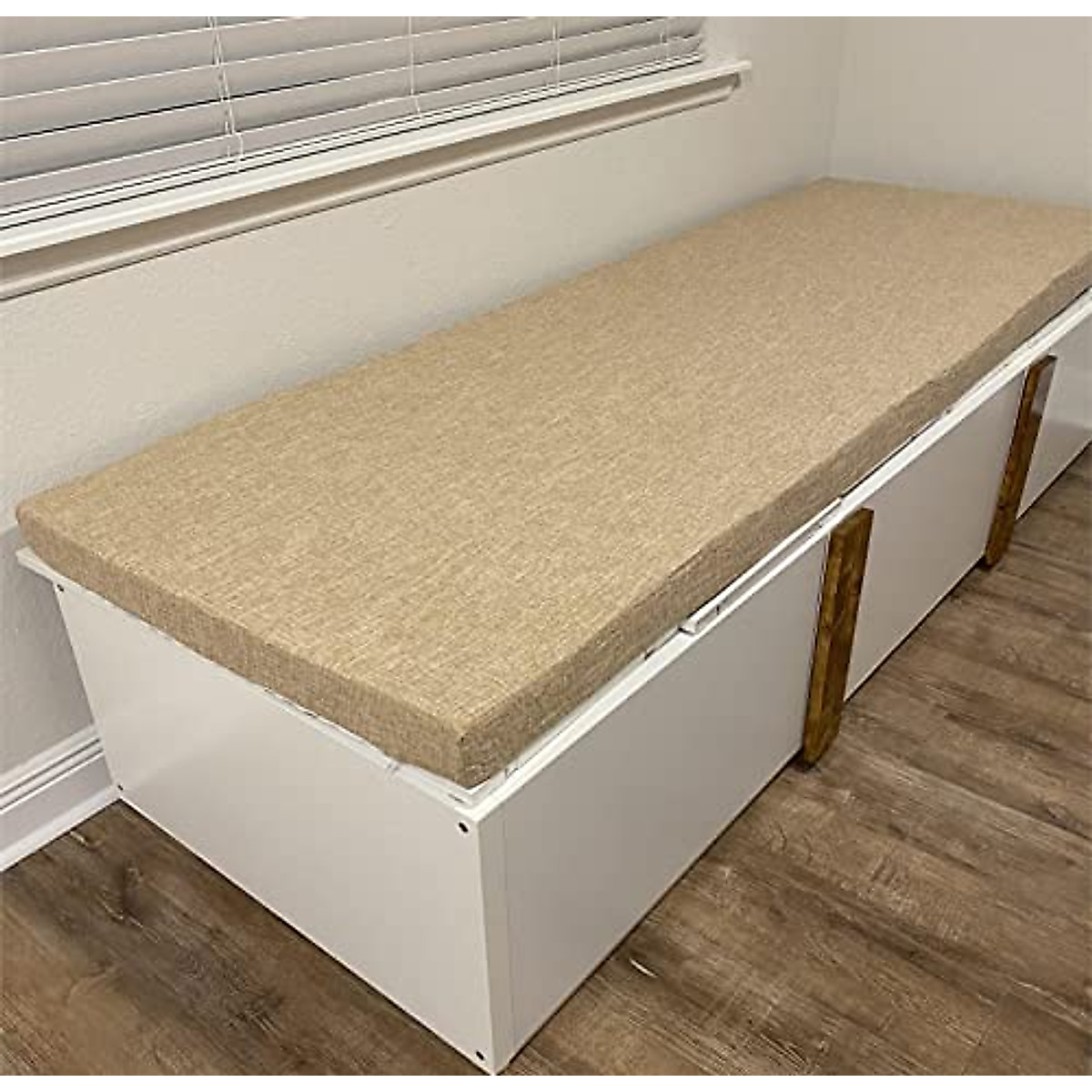 Kiyeocca Custom Seat Cushion Covers Indoor, Made to Measure Bench Cushion Cover, Bench Seat Cover Indoor, Patio Furniture Sofa Cover Replacement/ Refurbishment