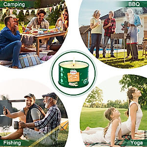 Citronella Candles Outdoor, 4 * 4.4 oz Natural Soy Wax Bulk Summer Candles for Patio Yard Home, 100 Hours Long Lasting Burning Outdoor Candles for Garden Balcony Party Hiking Camping Patio BBQ