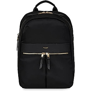 KNOMO Women's Mini Beaufort 12" Laptop Bag Tablet Bookbag for Work, School, College Travel Daypack Purse Backpack, Black