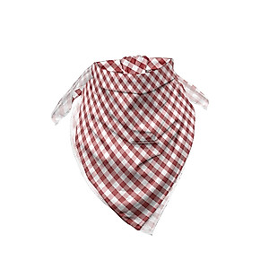 Ambesonne Unisex Bandana, Checkered Traditional Gingham, White Coral