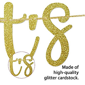 Let's Party Dolls Banner, Bridal Shower, Girls Night, Bachelorette Party Decorations (Glitter Gold)