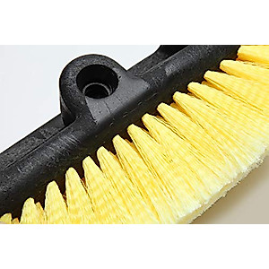 60 Inch Car Wash Brush 12" with Soft Bristle Head Flow-Through Heavy Duty Tri-Level Dip Auto Car Wash Brush Long Handle Car Exterior Washing Yellow