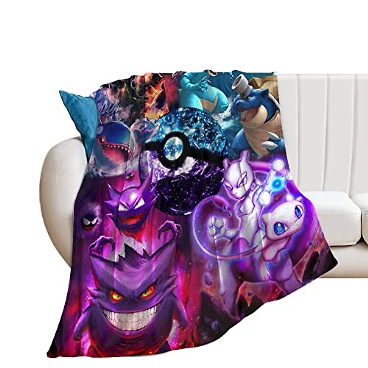 Anime Soft Throw Blanket Bedding Fleece Blankets Lightweight Cozy Warm Fit Home Living Couch Bed Sofa All Season 40"*50" （100 * 130cm）