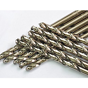 OXTUL 10PCS,5/64",HSS General Purpose Heavy Duty Jobber Length Cobalt Twist Drill Bits,ideal for drilling on mild steel, copper, Aluminum, Zinc alloy etc.