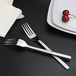 Lesbin 12-Piece Stainless Steel Dinner Forks, 7.97-Inch