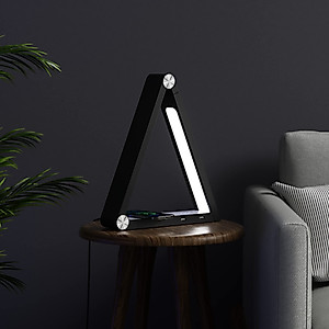 LED Desk Lamp Eye-Caring with Fast Wireless Charger, Table Lamp 96LED Lamp Beads 5 Modes Touch Control, CRI/RA≥95 Office Home Table Light Smart Adjustable, Foldable Night Light Type-C Port for Reading