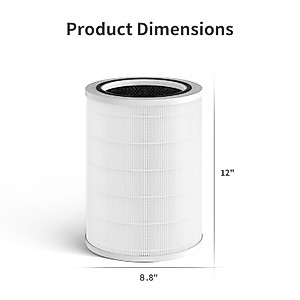 GoKBNY 1-Pack HEPA Replacement Filter Compatible with Clorox Large Room Purifier, Model # 11010 & 11011, 1,500 Sq. Ft. Capacity（12010）