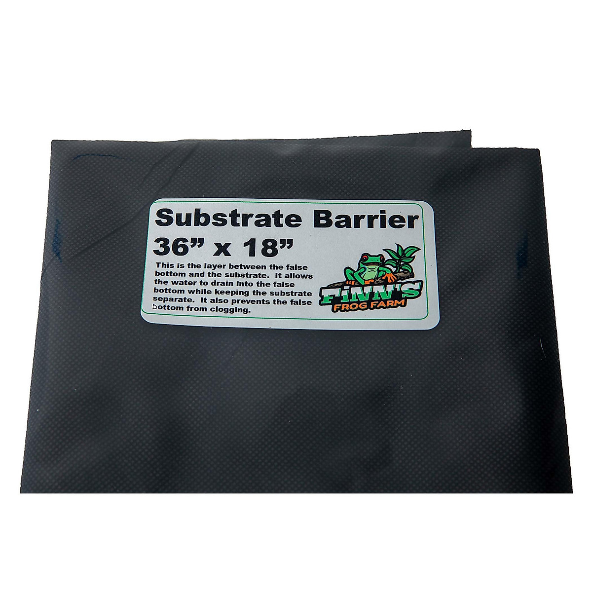 Terrarium Substrate Barrier, Essential Layer in a Bioactive Frog, Snake, or Lizard Habitat (36""x18""), Black