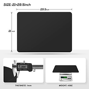 FLASLD Fireproof and Waterproof Stove Top Covers, 21×29.5 inch Electric Stove Cover Mat, Glass Top Stove Cover - Ceramic Glass Cooktop Protector - Flat Top Oven Cover, Black Without Logo