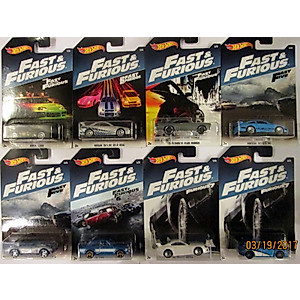 Hot Wheels 2017 Fast & Furious Exclusive Bundle of 8