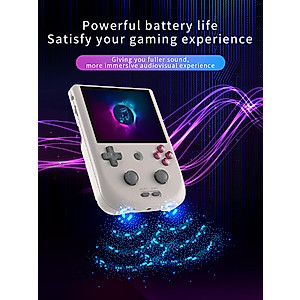 RG405V Handheld Game Console 4’’ IPS Touch Screen Android 12 Unisoc Tiger T618 64-bit Game Player Built-in 5500mAh Battery 128G TF Card with 3154 Games(RG405V Gray)