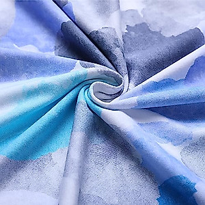 ENJOYNIGHT Womens Short Sleeve Nightgown Tie Dye Nightshirt Nursing Sleepshirts Breastfeeding Sleep Dress(White Color,X-Large)