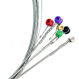 5 Packs Full Set Orphee RX17 Nickel Alloy Colorful Ball-End Electric Guitar Strings Standard Tension 010-046