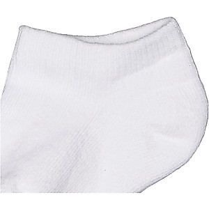 Jefferies Socks Big Boys' Seamless Toe Athletic Low Cut 6-pack, White, 7-8