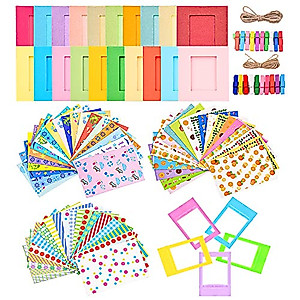 Sunmns 6 in 1 Colorful Bundle Kit Accessories Compatible with Fujifilm Instax Mini 11/9/ 8/90/ 70 Camera, Accessory Include Film Sticker, Desk Frames, Hanging Frame
